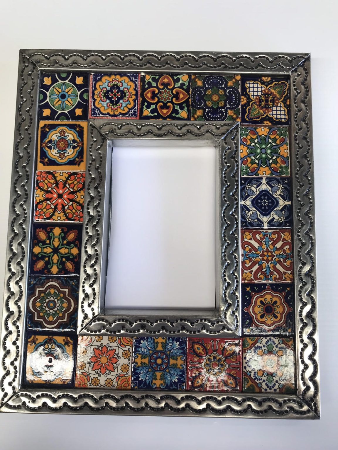Mexican Tiled Mirror - Square - The Singing Whale